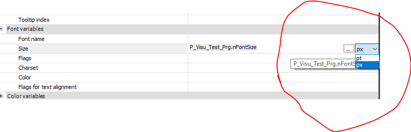CODESYS Forge - CODESYS Forge / Talk / Visualization 🇬🇧: Dynamic font size is causing error